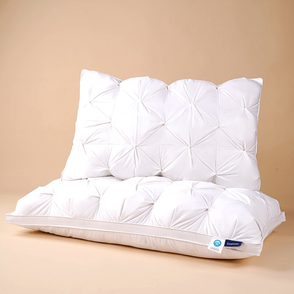 ECDP1 | Ultimate Luxury Knob Flower Diamond Goose Down Pillow | Evacove