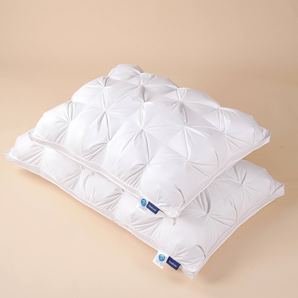 ECDP1 | Ultimate Luxury Knob Flower Diamond Goose Down Pillow | Evacove