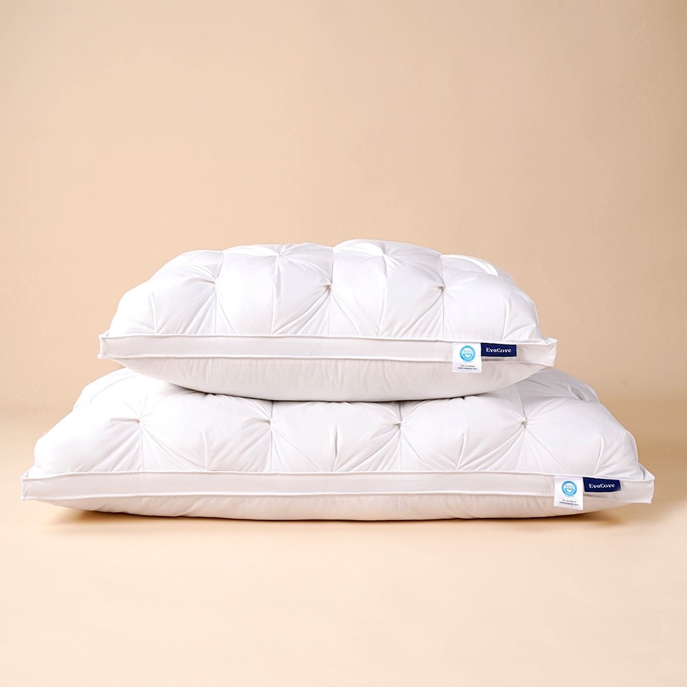 ECDP1 | Ultimate Luxury Knob Flower Diamond Goose Down Pillow | Evacove