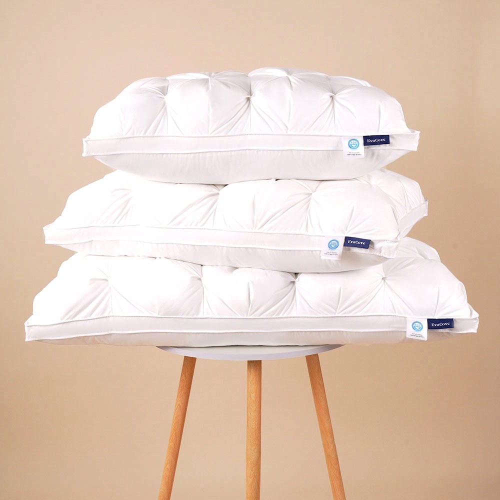 ECDP1 | Ultimate Luxury Knob Flower Diamond Goose Down Pillow | Evacove