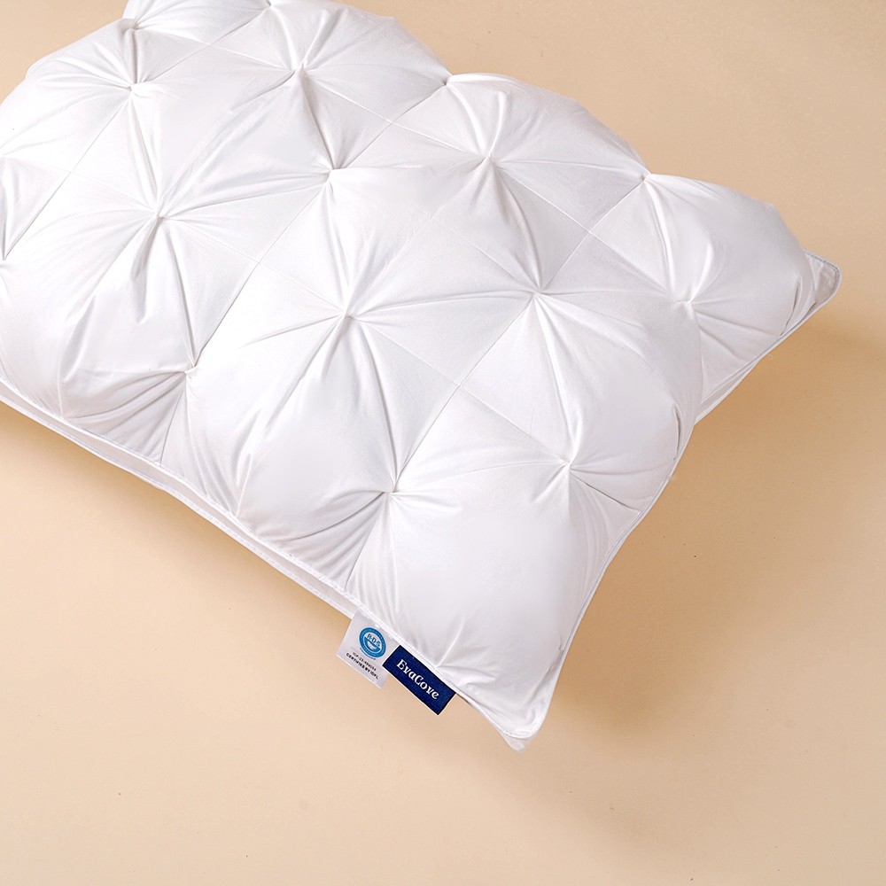 ECDP1 | Ultimate Luxury Knob Flower Diamond Goose Down Pillow | Evacove