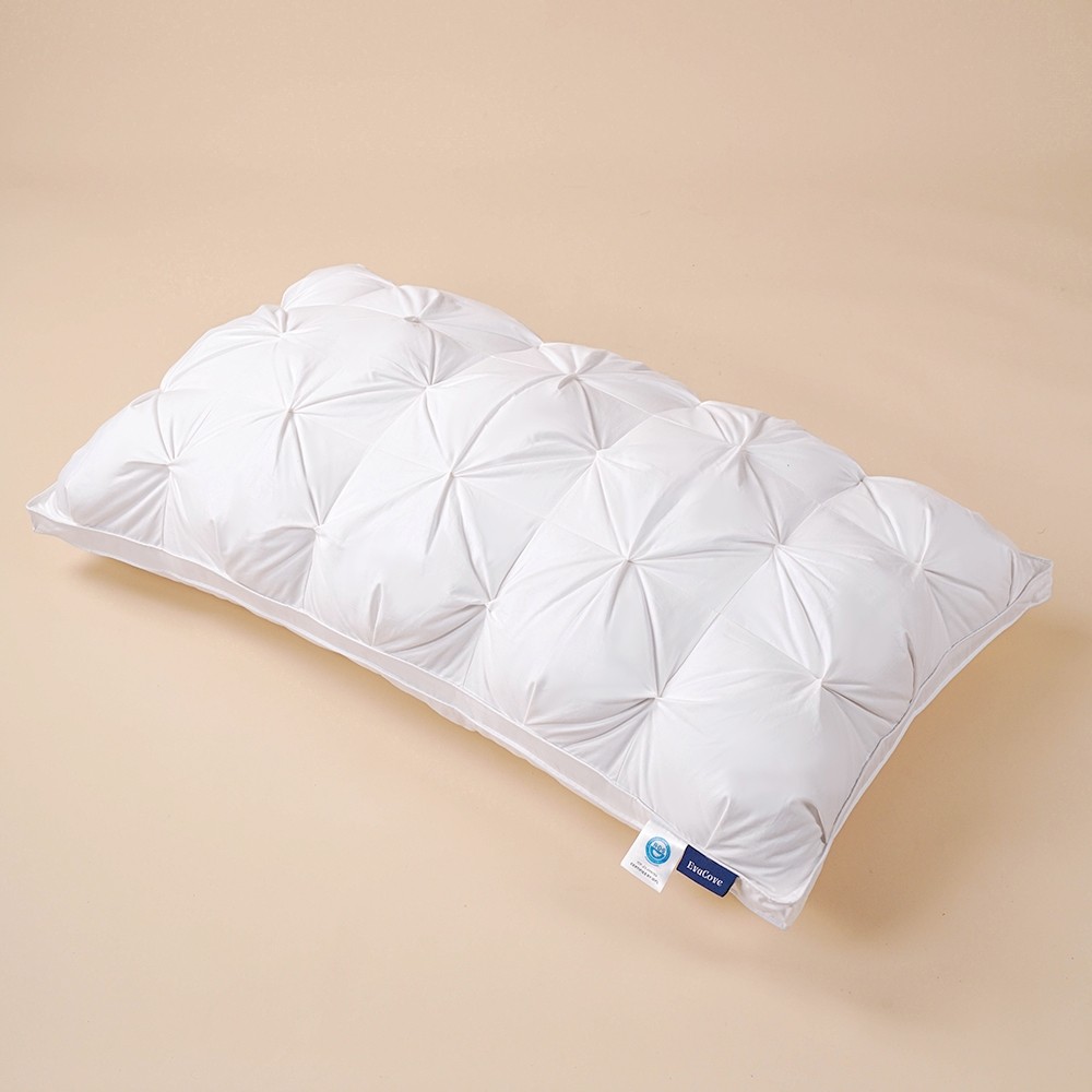 ECDP1 | Ultimate Luxury Knob Flower Diamond Goose Down Pillow | Evacove